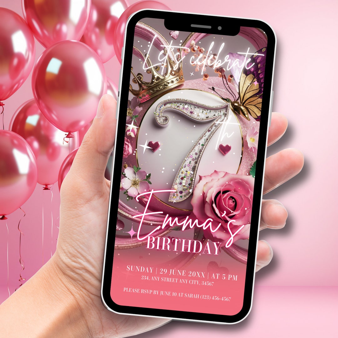 Digital Birthday Invitation, Animated Video Birthday Party Invitation ...