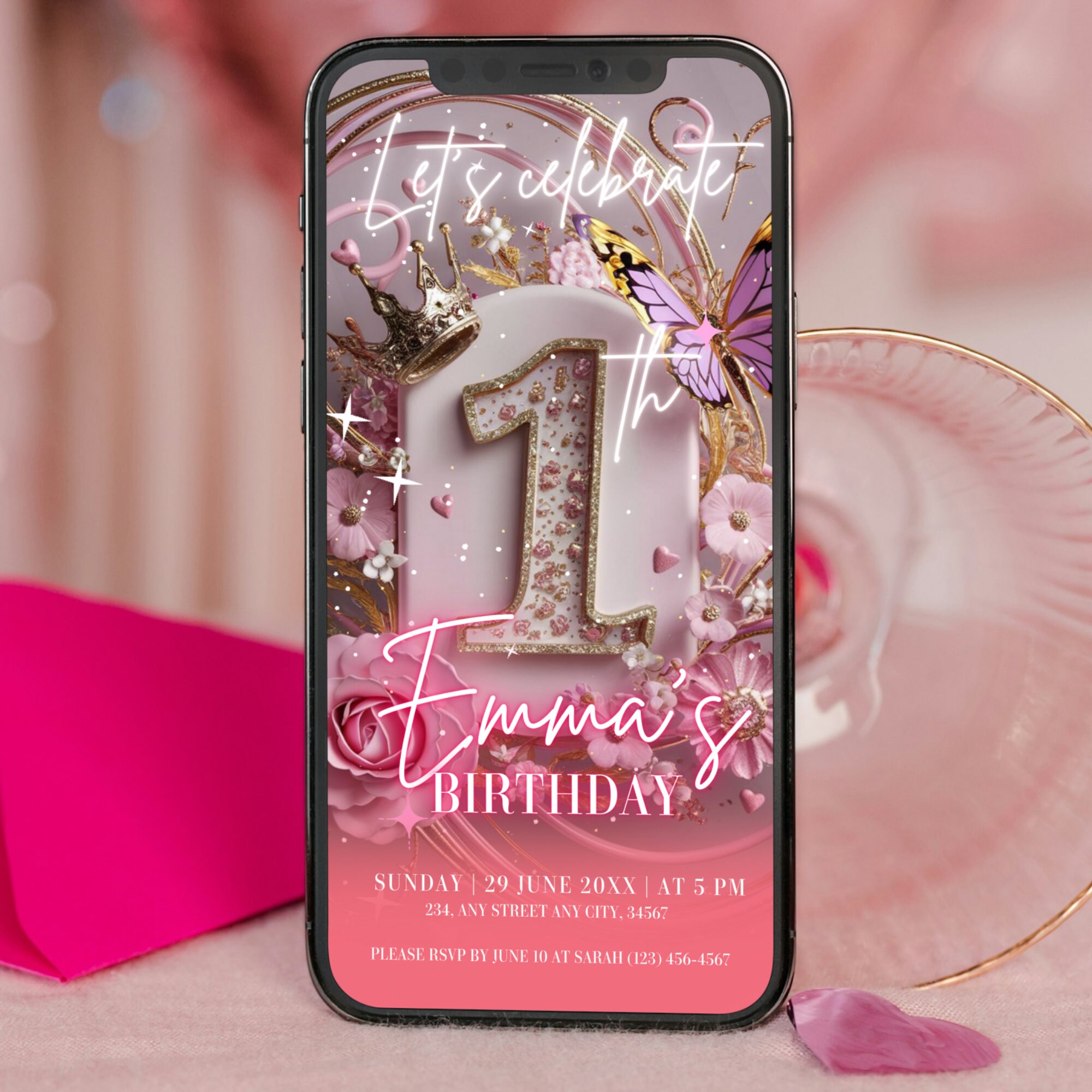 Digital Birthday Invitation, Animated Video Birthday Party Invitation ...