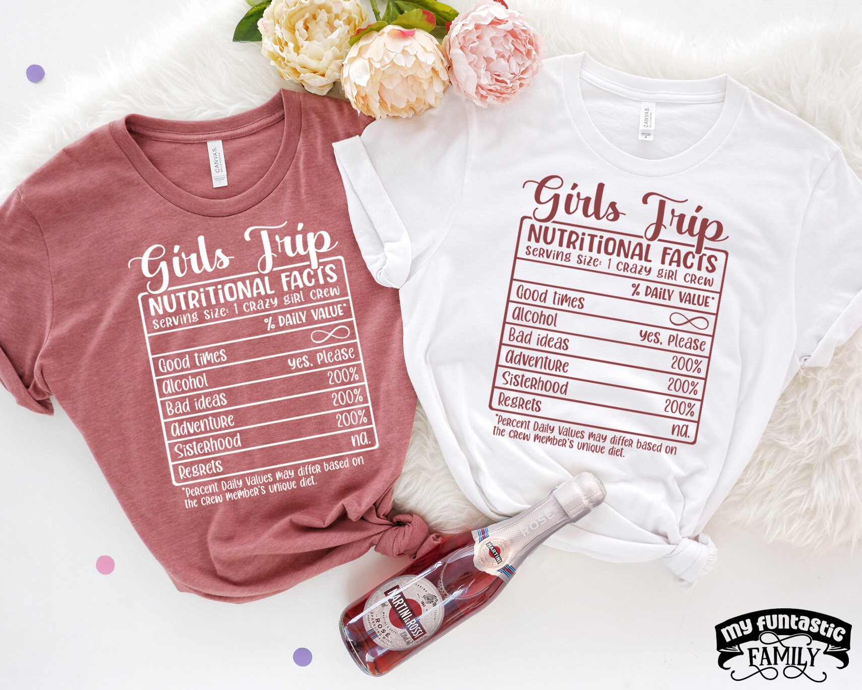 Girls Trip Nutritional Facts Shirt: Funny Matching Weekend Outfit - Etsy