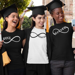 Best Friends Forever, Infinity Symbol T-shirts, 3 Besties, Gift for ...