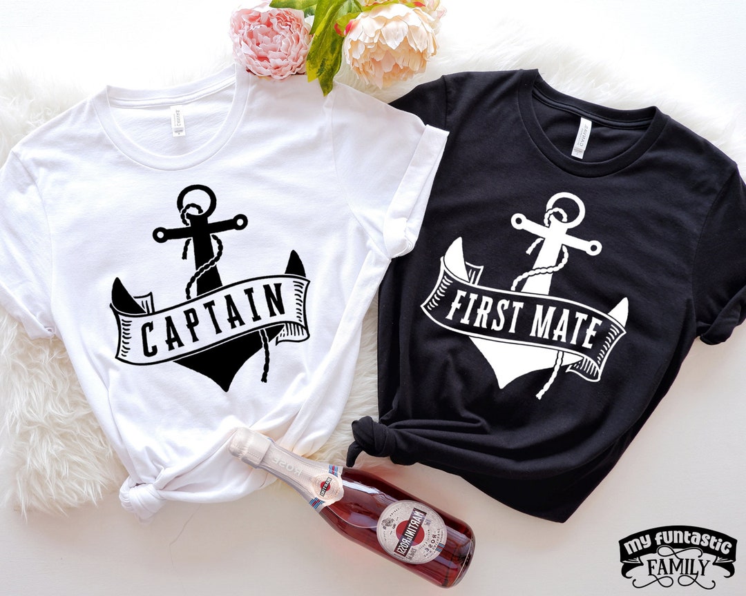 Matching Nautical Couple Shirts: Captain & First Mate Cruise Tees - Etsy