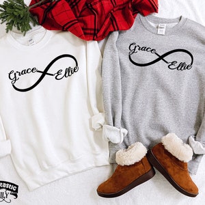 Custom Name Best Friends T-shirt, Matching Infinity Symbol Shirts ...