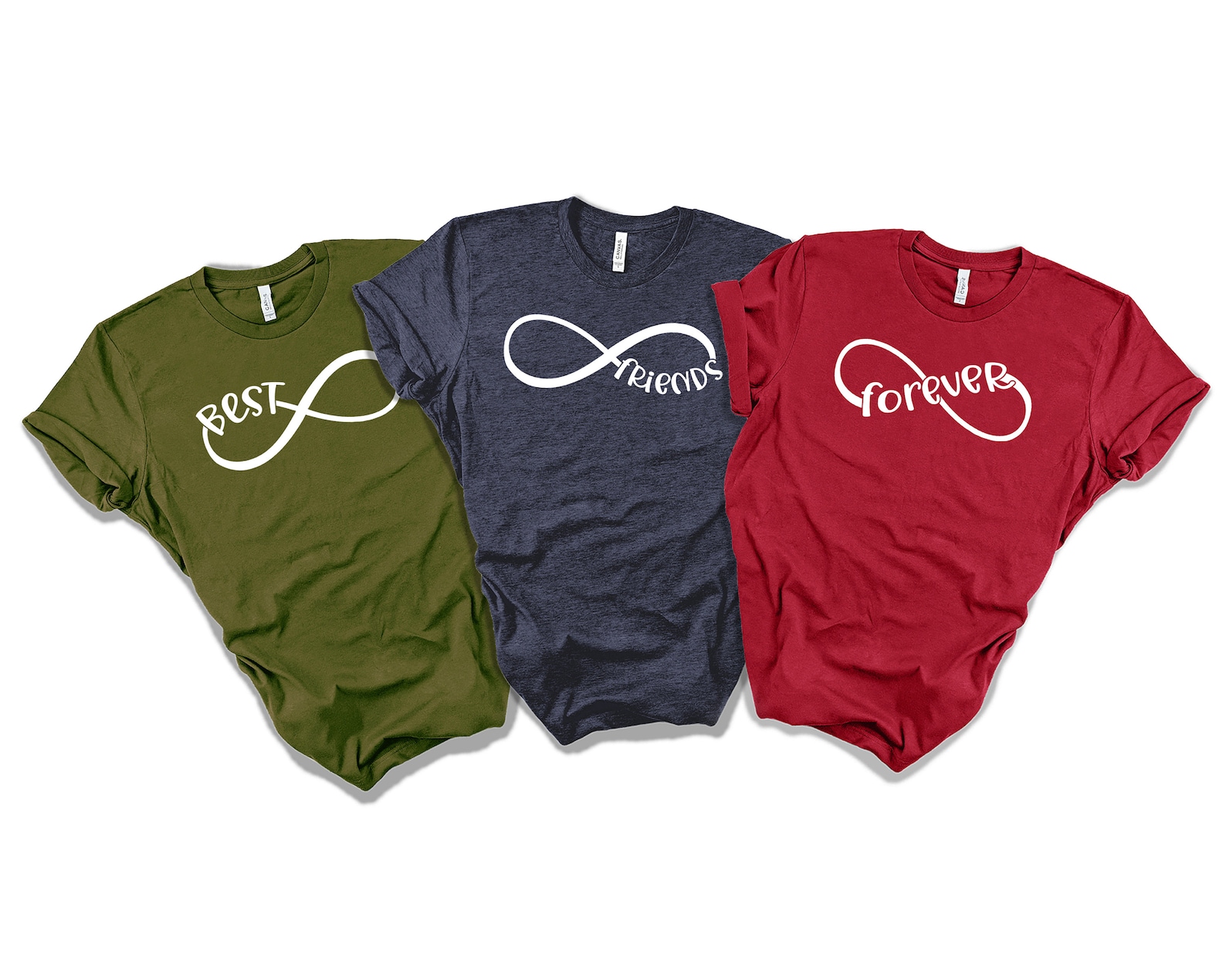 Best Friends Forever, Infinity Symbol T-shirts, 3 Besties, Gift for ...
