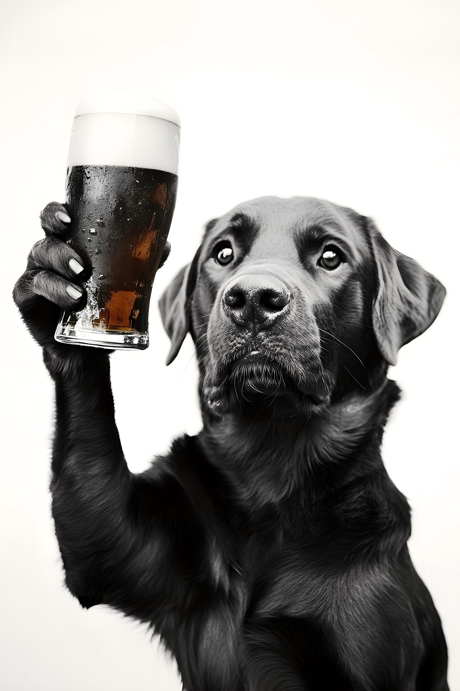 Labrador Dog Drinking Beer Print: Funny Home Bar Wall Art - Etsy
