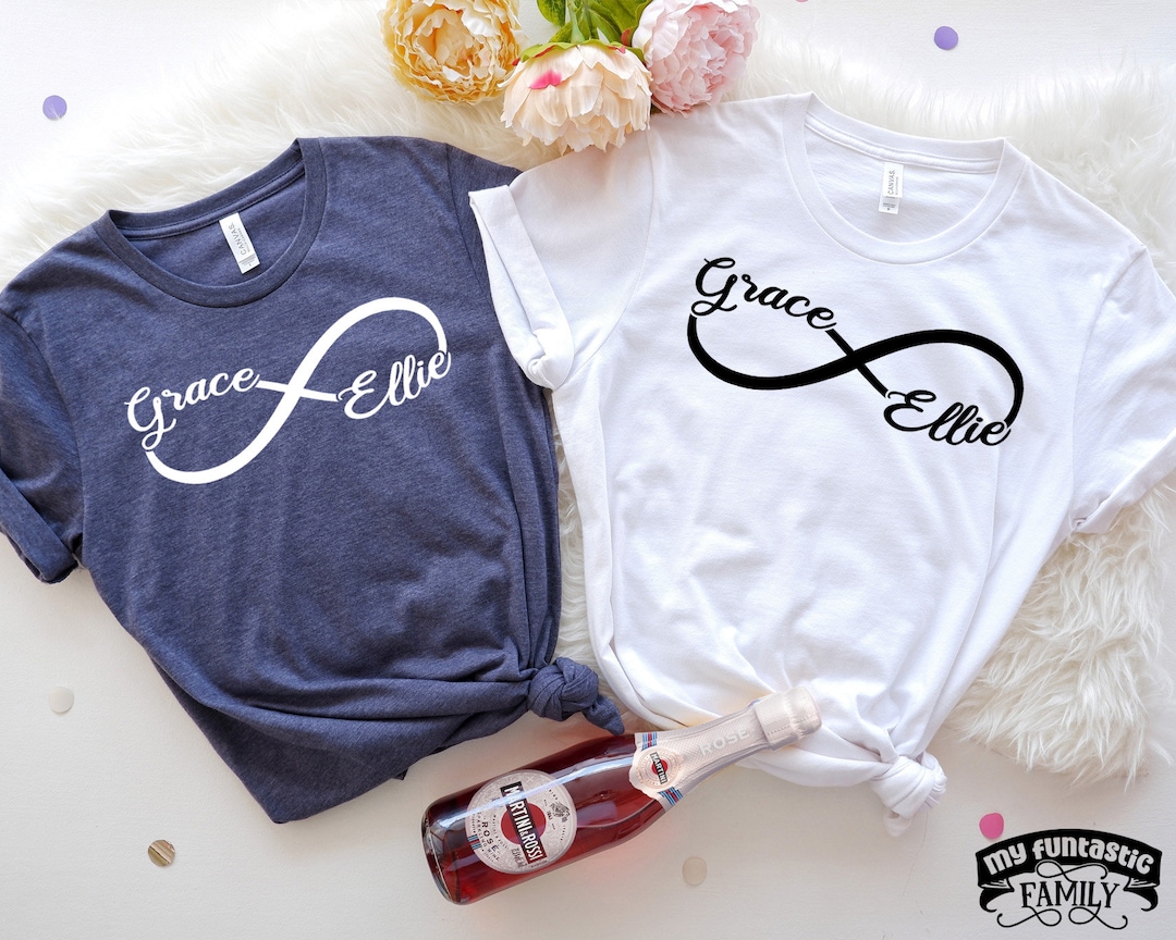 Custom Name Best Friends T-shirt, Matching Infinity Symbol Shirts ...
