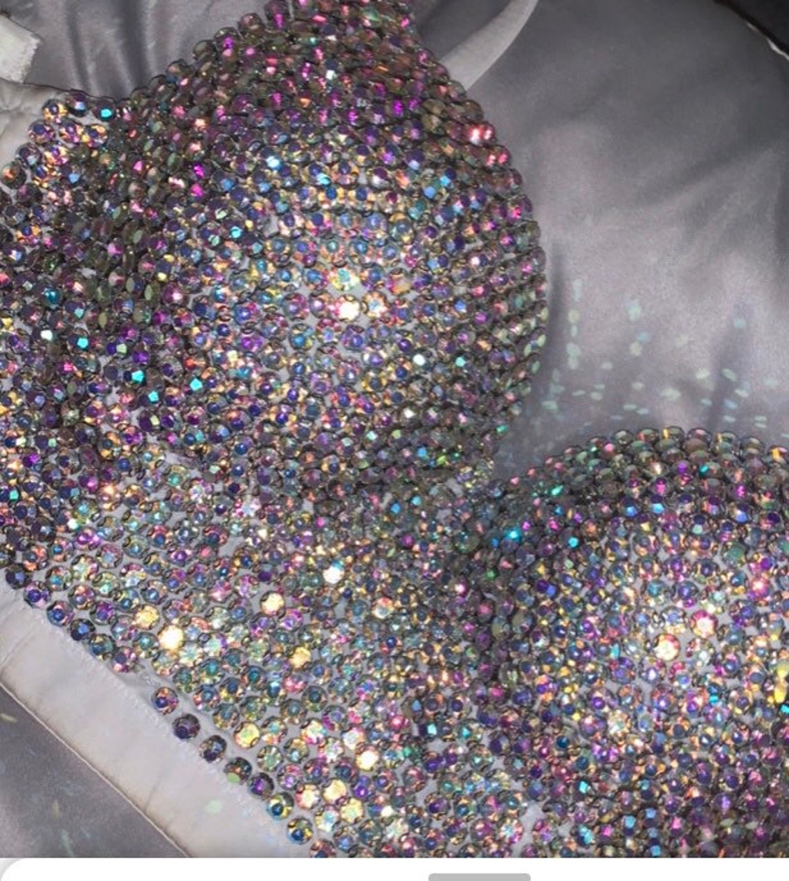 Rainbow Jewel Crystal Rhinestone Diamond Embellished Bustier | Etsy