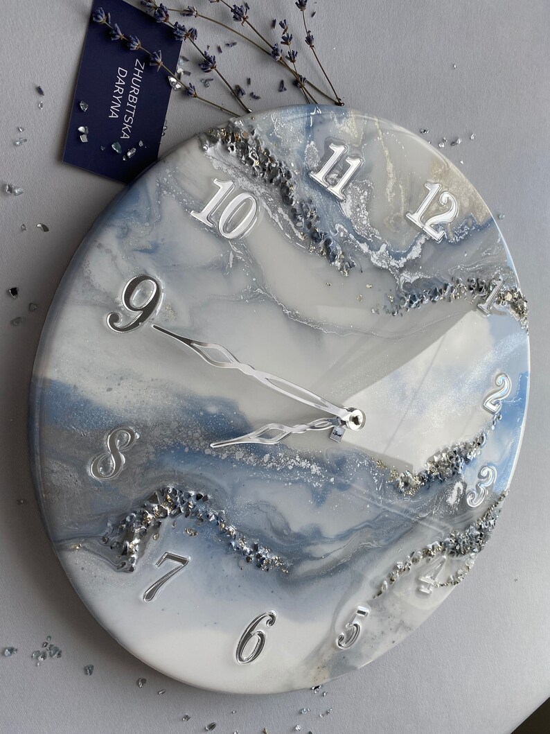 Resin Art Wall Clock Unique Home Decor Modern Wall Art Custom - Etsy