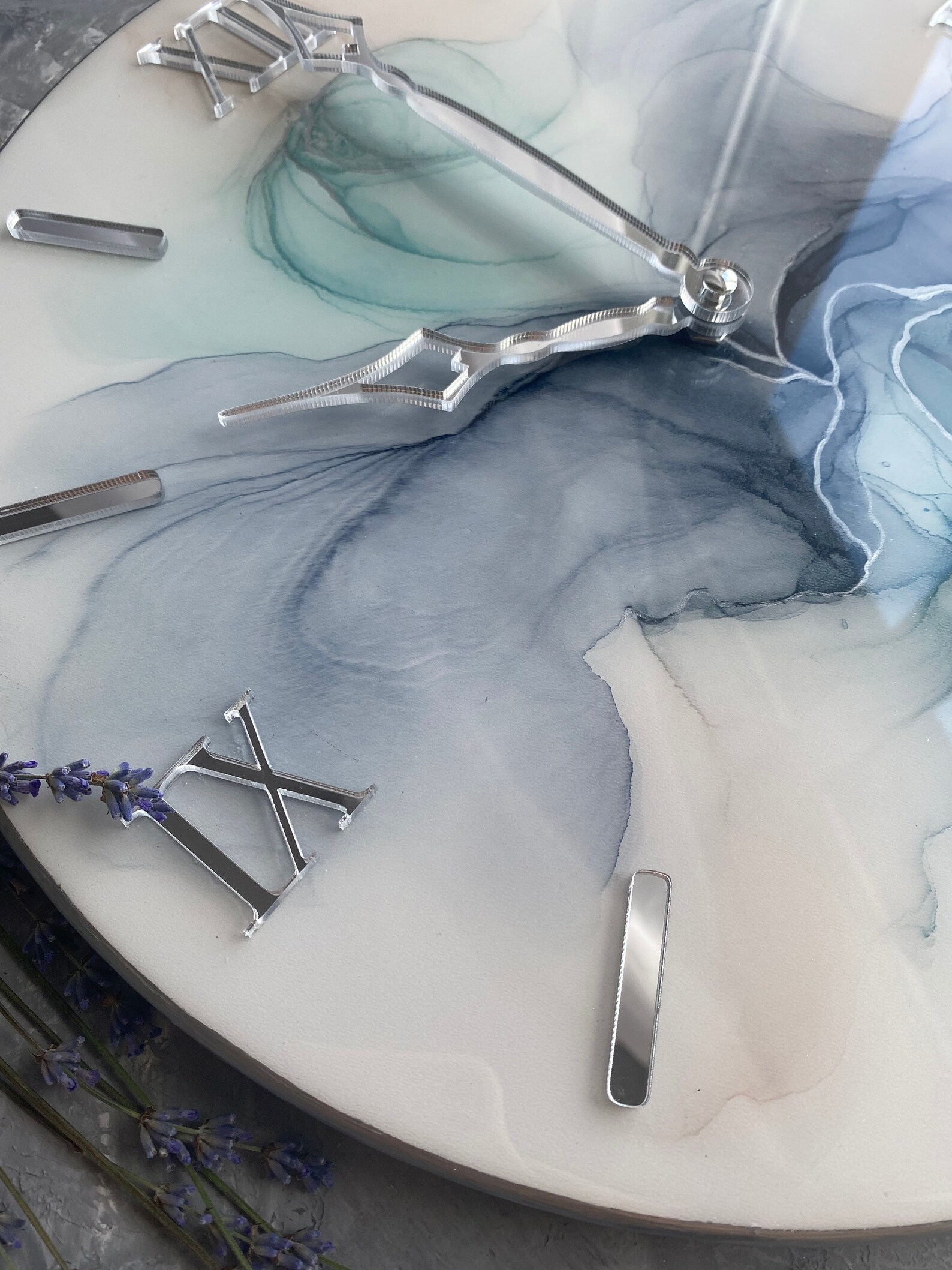 Resin Art Wall Clock Unique Home Decor Housewarming Gift First - Etsy