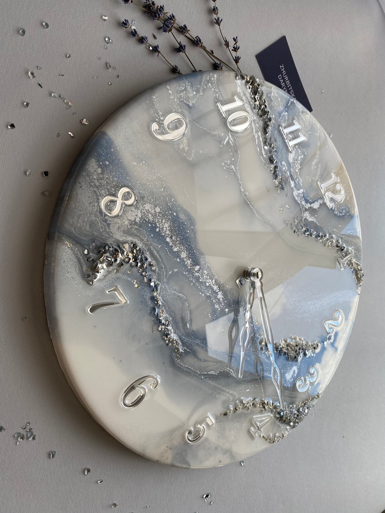 Resin Art Wall Clock Unique Home Decor Modern Wall Art Custom - Etsy