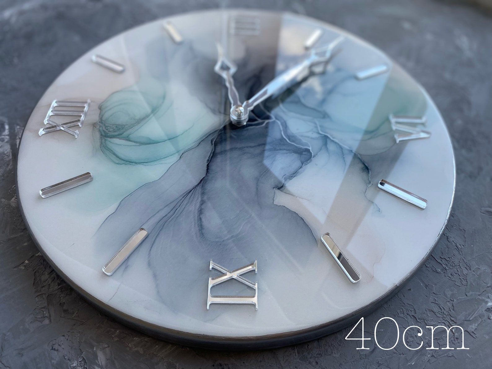 Resin Art Wall Clock Unique Home Decor Housewarming Gift First - Etsy