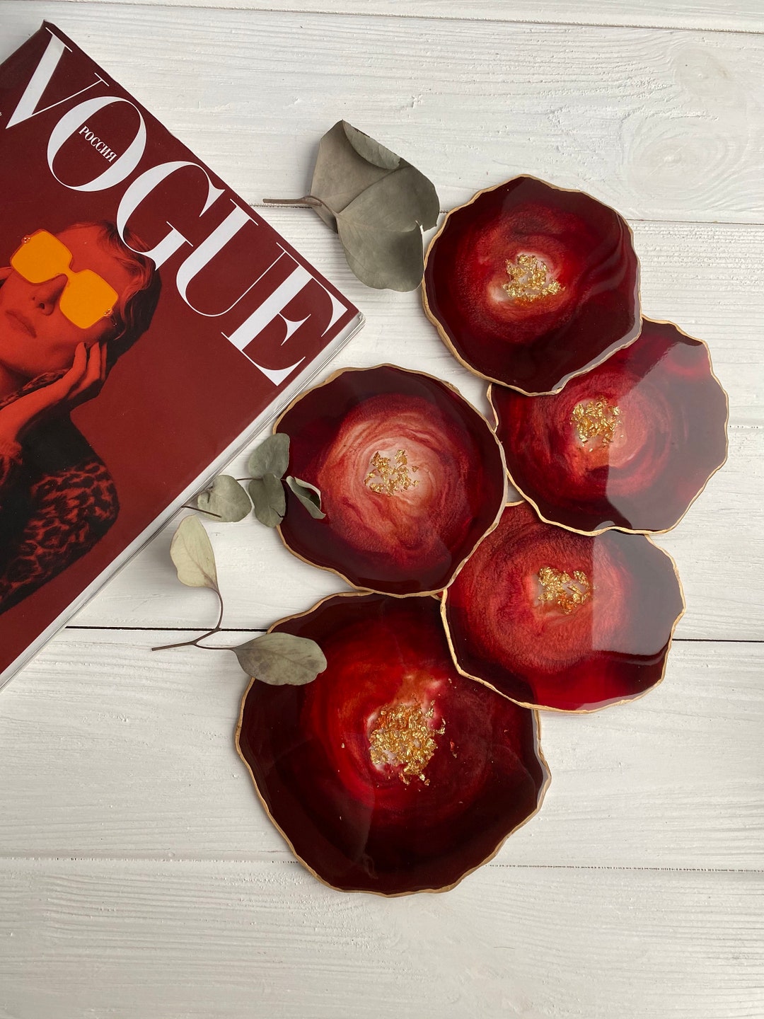 SET Handmade Resin Coasters, Drinking Epoxy Coasters, Resin Art ...