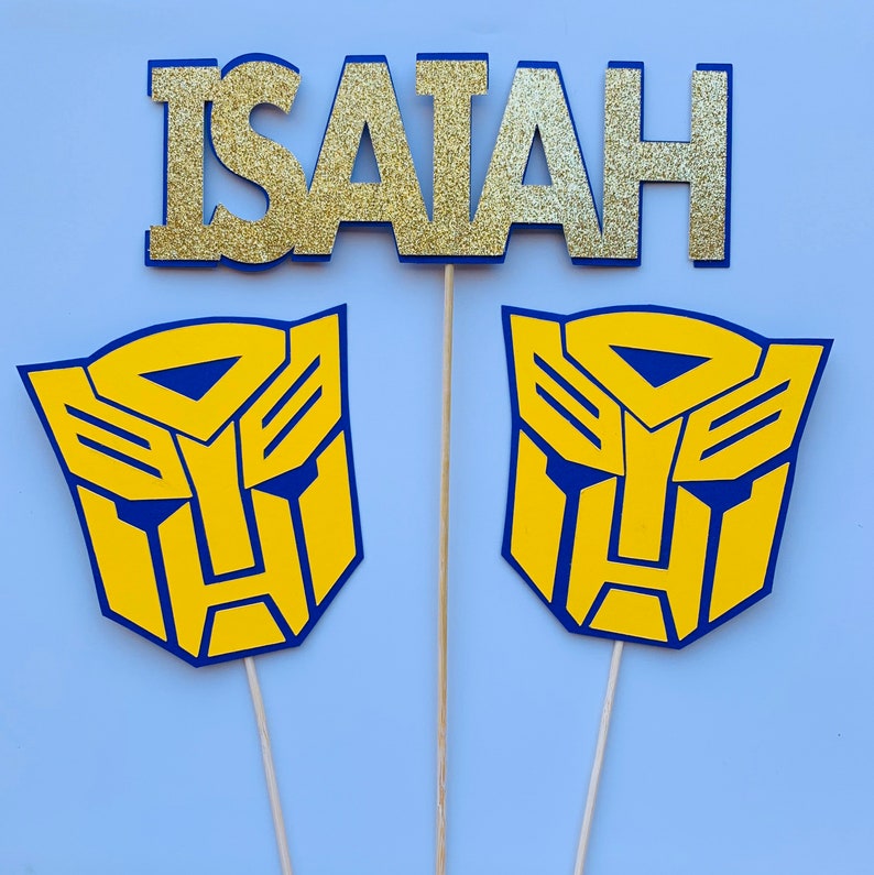 3 Unit TRANSFORMERS Birthday Cake Topper PERSONALIZED | Etsy