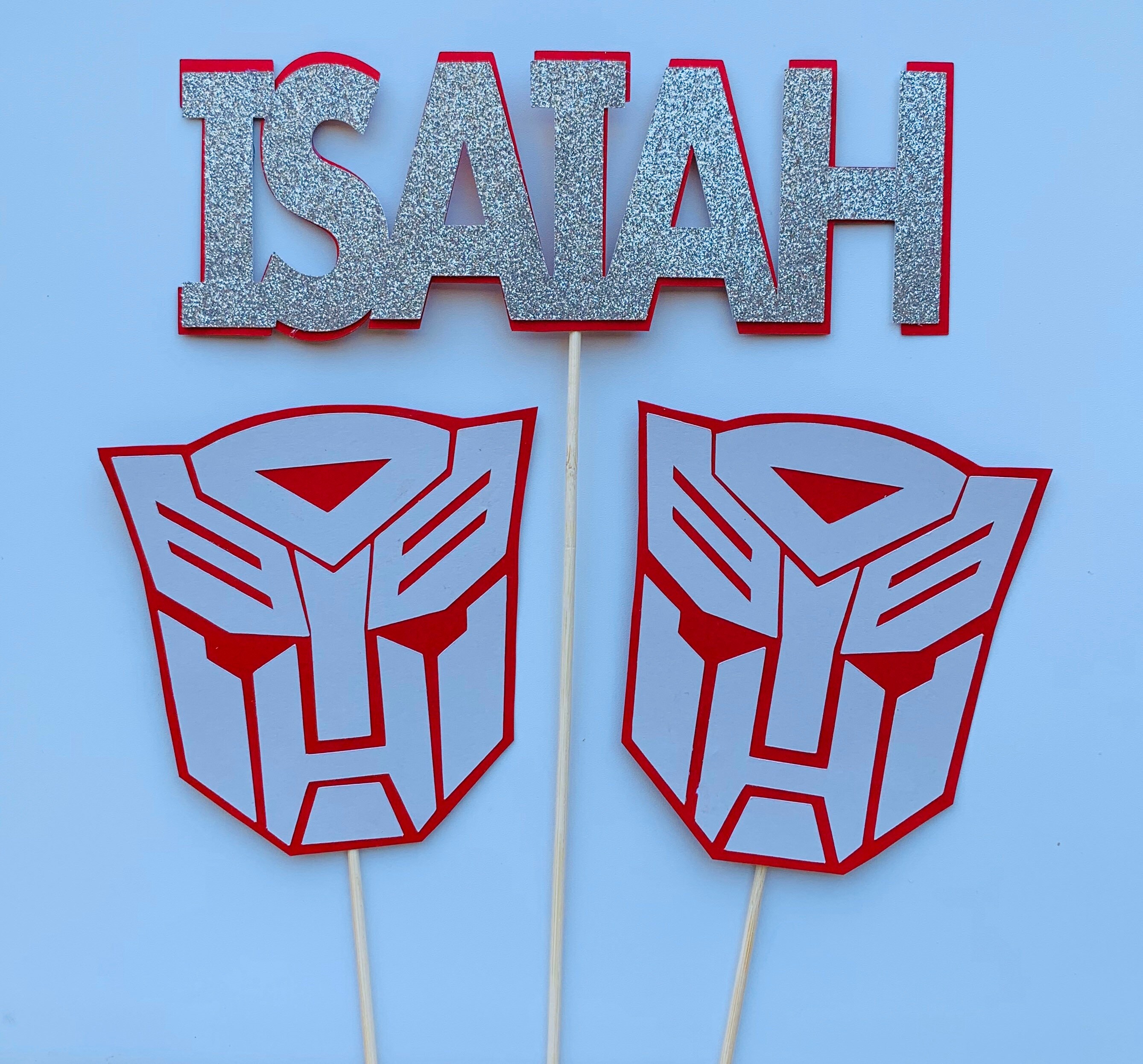 3 Unit TRANSFORMERS Birthday Cake Topper PERSONALIZED - Etsy