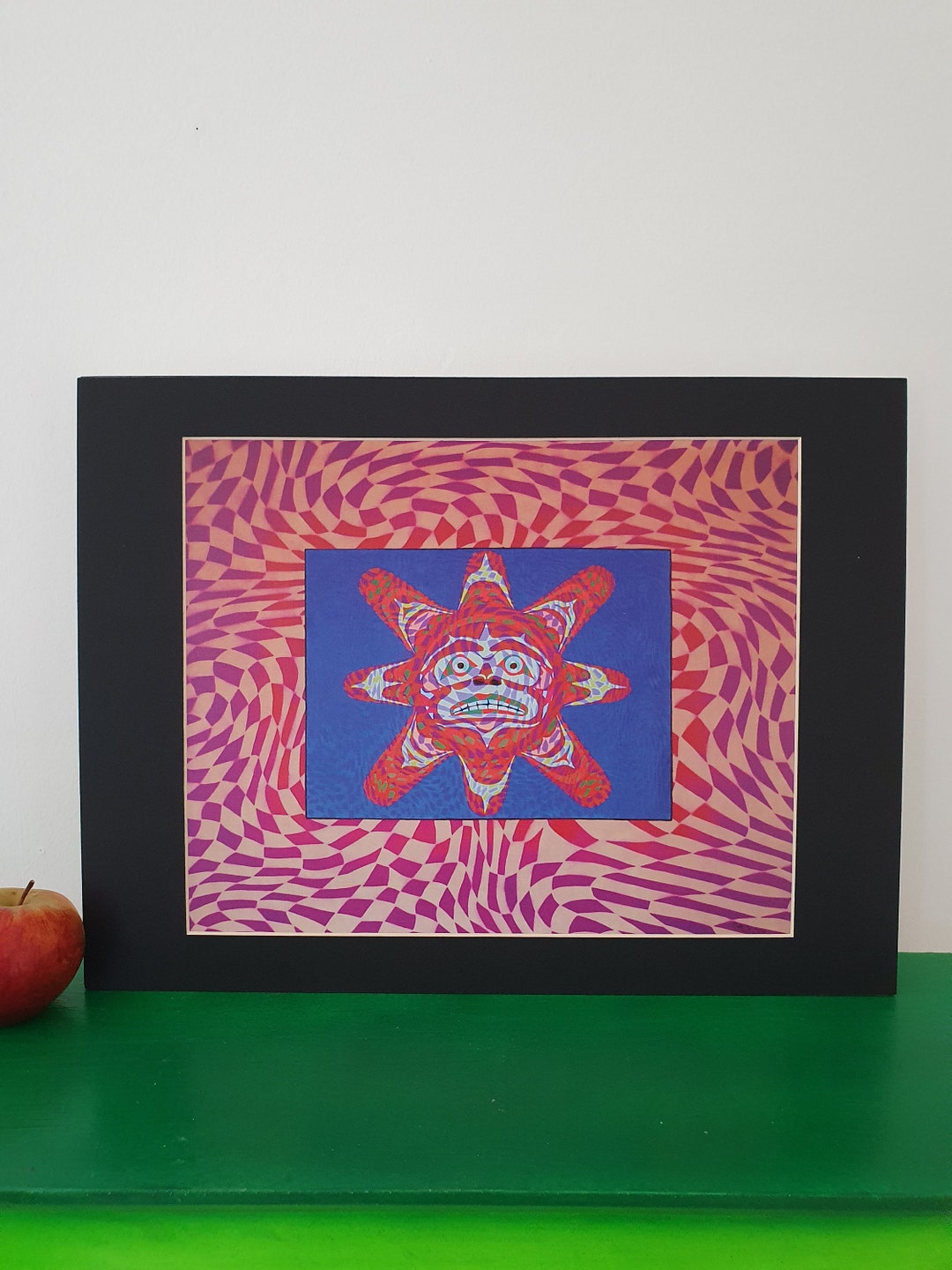 Staring at a Rainbow Sun, Psychedelic Art Print by Robbie - Etsy