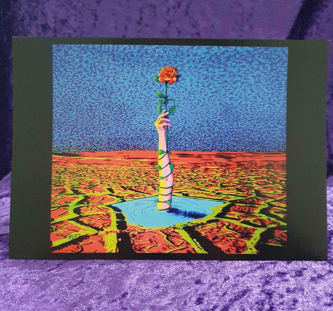 Fine Art Greeting Card, Vibrant and Blank - "evolve" - Etsy
