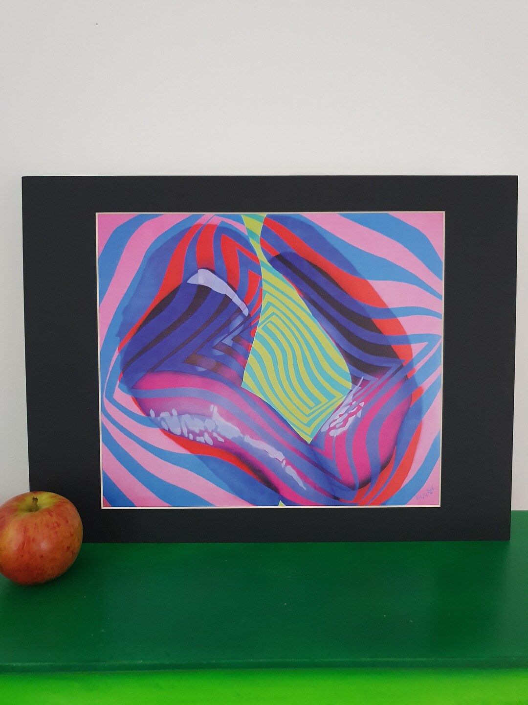 Kiss Kiss, Psychedelic Art Print by Robbie - Etsy