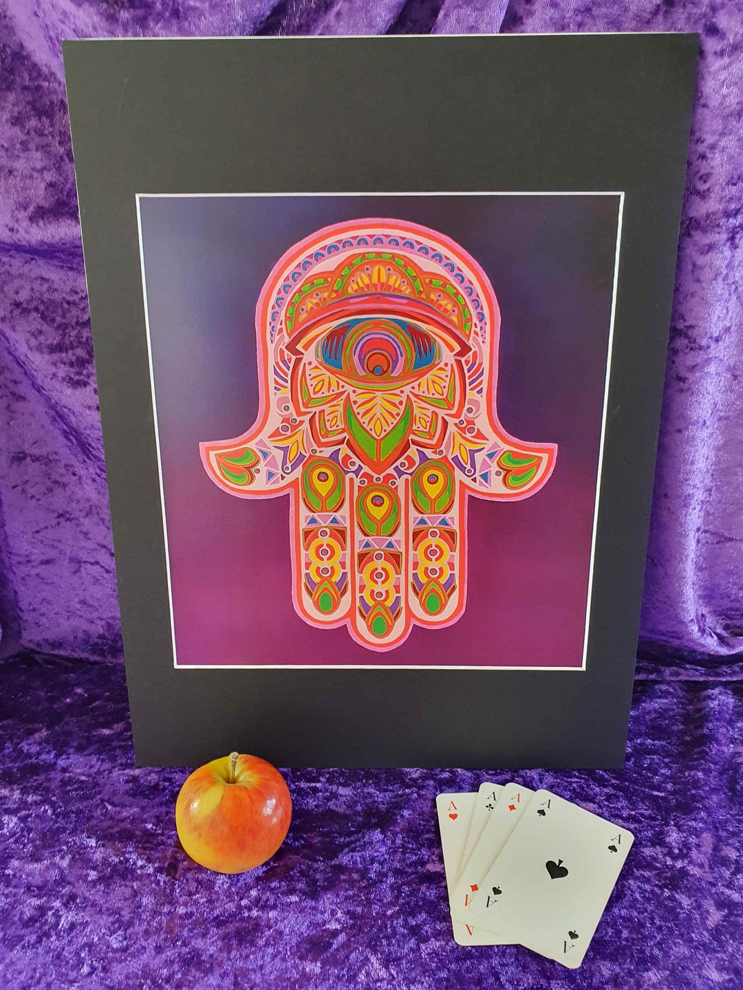 Hamsa "hand of Fatima (red)" Symbol of Protection, Warding off Negative ...