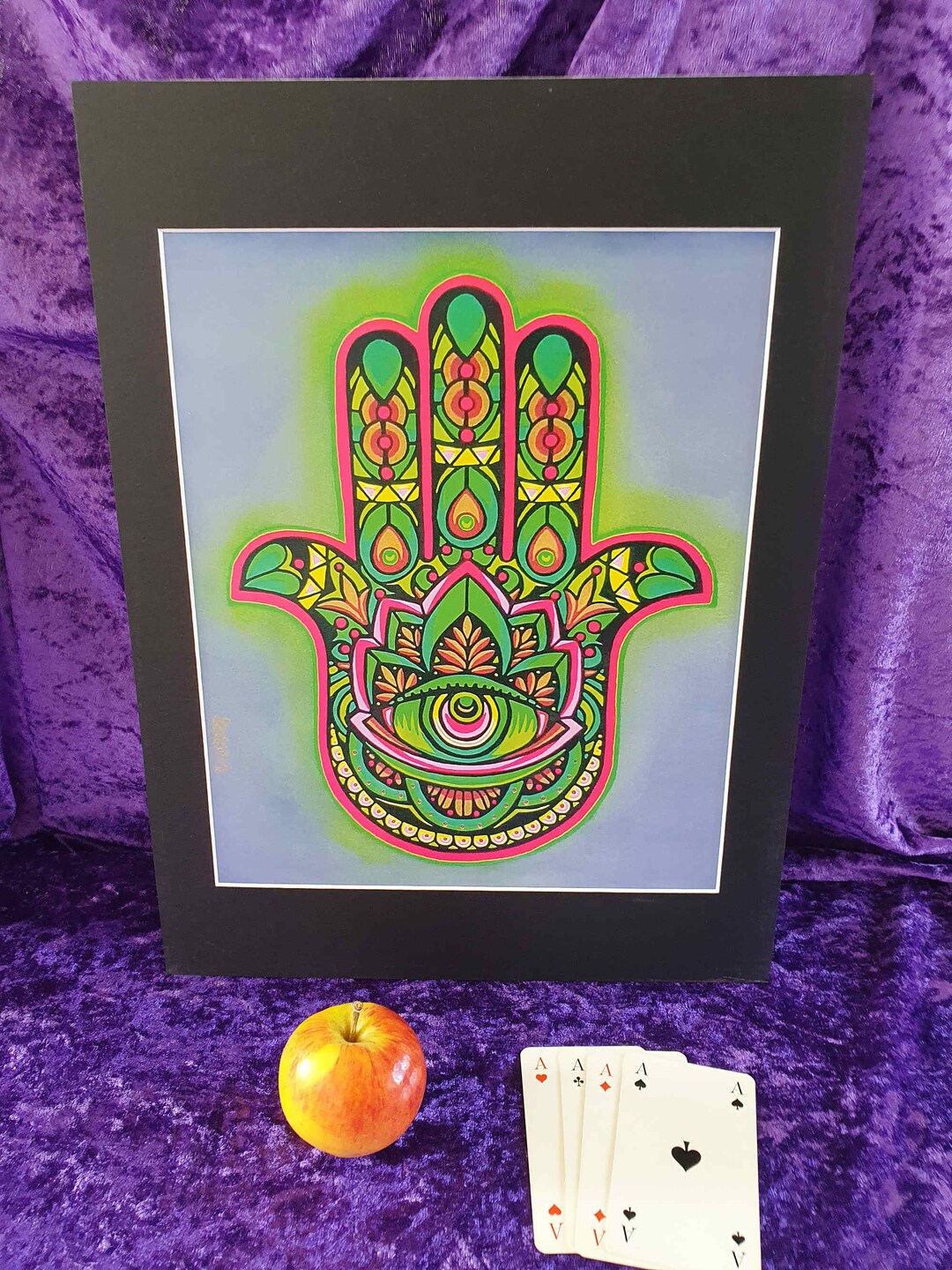 Hamsa "hand of Fatima (green)" Symbol of Protection, Warding off ...