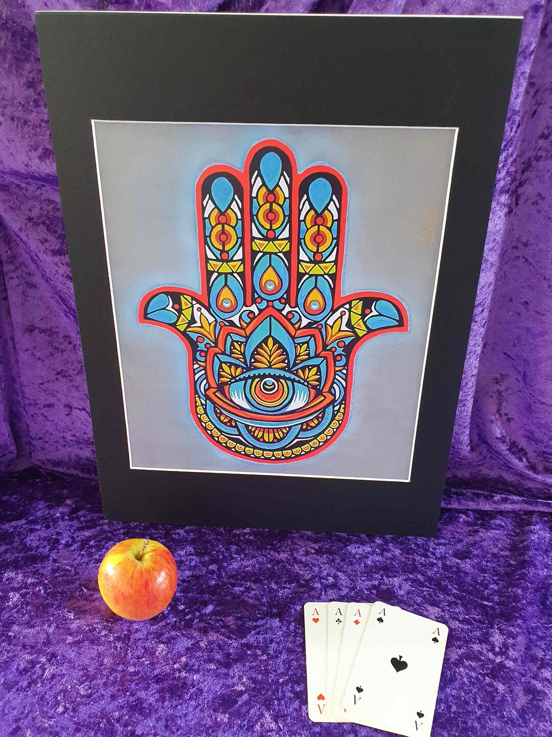 Hamsa "hand of Fatima (aqua)" Symbol of Protection, Warding off ...