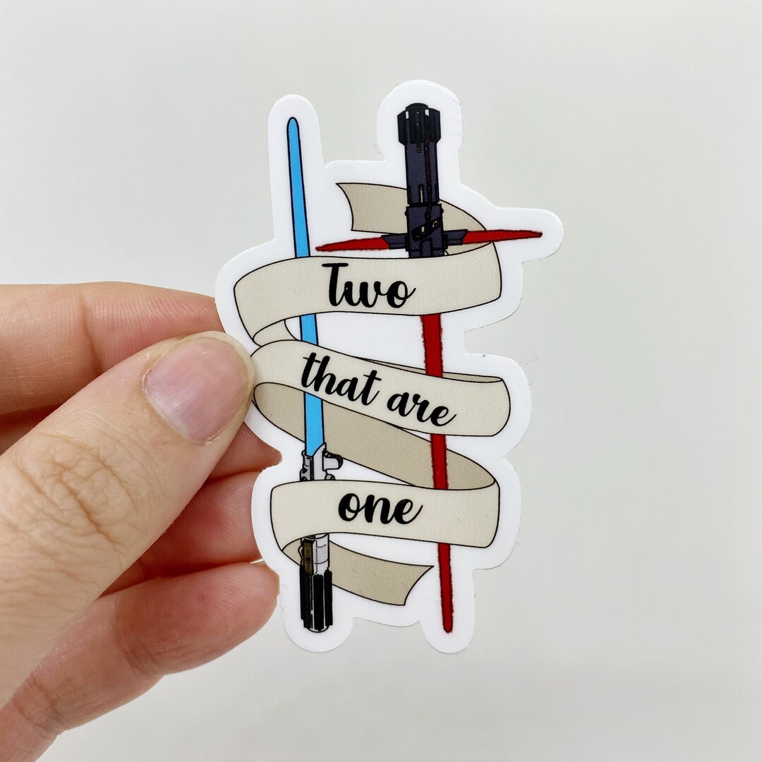 Reylo Dyad Sticker Two That Are One Star Wars Kylo Ren Ben Solo and Rey ...