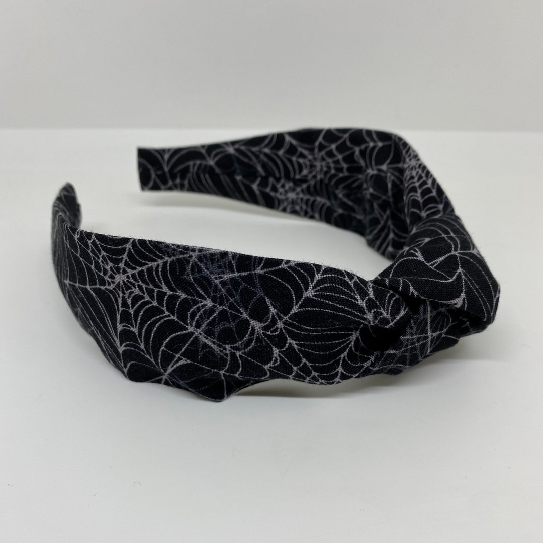 Orange and Black Cobweb Halloween Headbands Spiderwebs Fall Hair ...