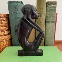 Caribbean Wooden Statue - Etsy