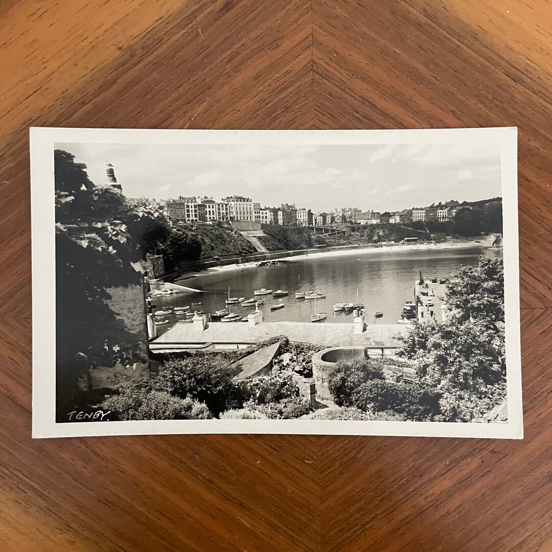 Vintage Tenby Wales Postcard 1950s, Tenby Harbour Postcard, Vintage ...
