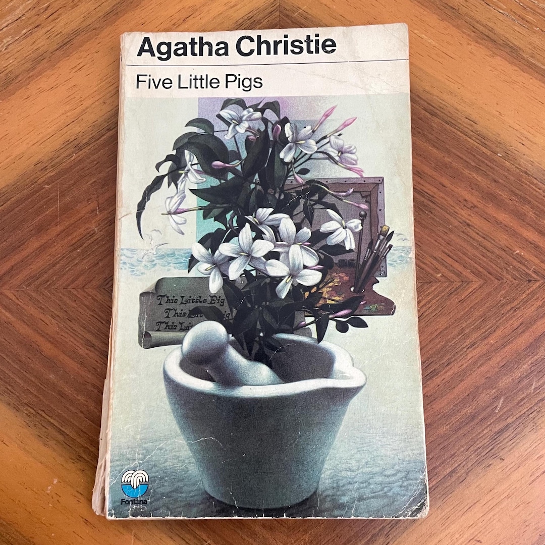 Vintage Agatha Christie Book, Five Little Pigs Poirot Mystery Paperback ...