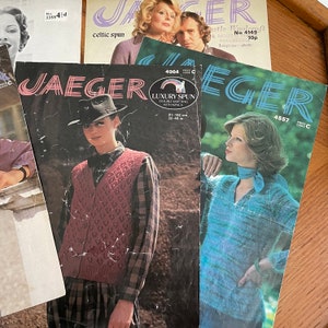 Jaeger Vintage Knitting Pattern Bundle X5 1960s 1970s - Etsy
