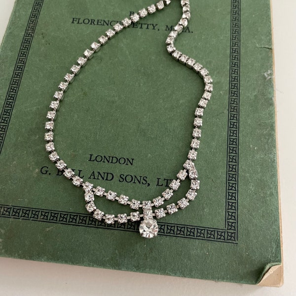 Rhinestone Necklace - Etsy