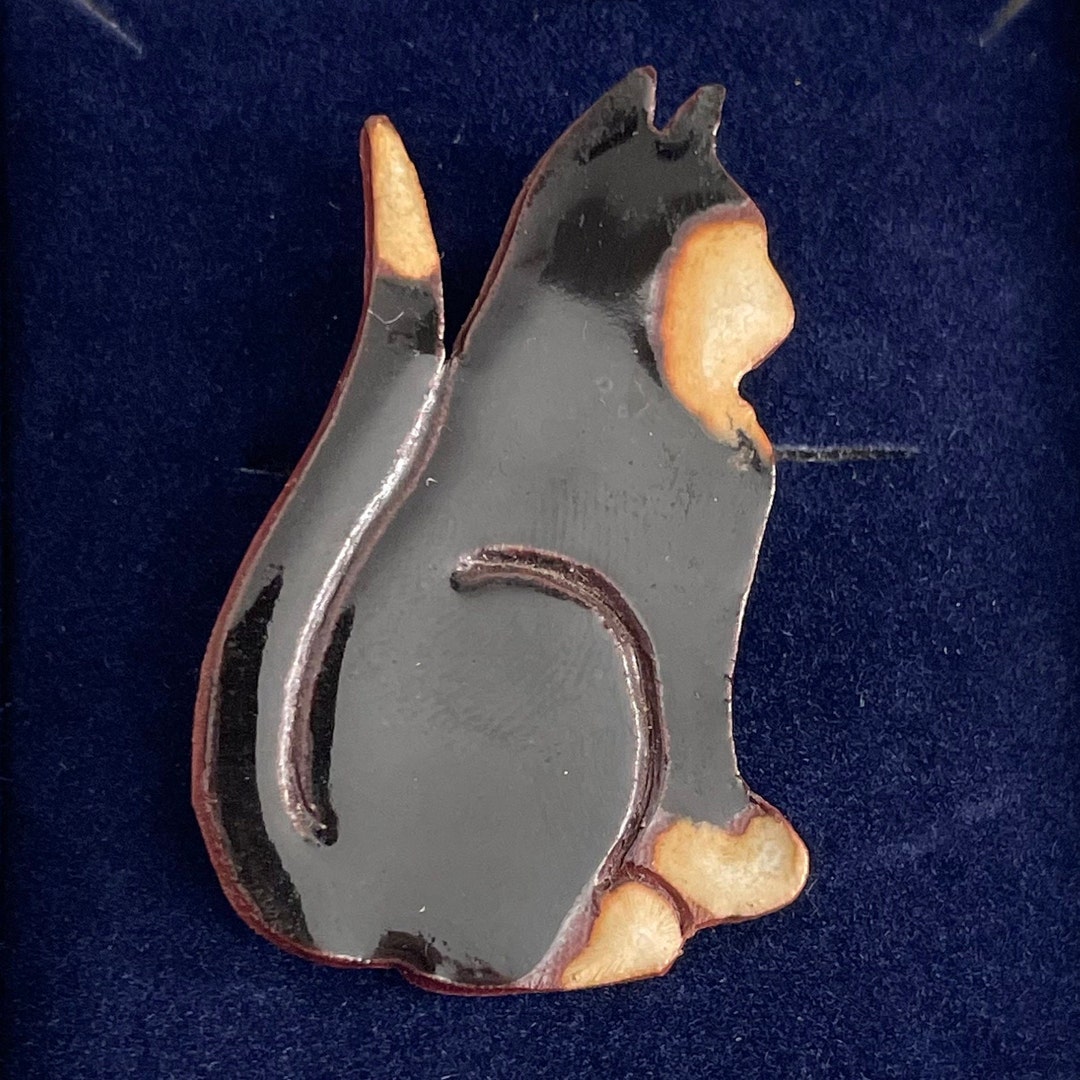 Vintage Terracotta Sitting Cat Brooch, Ceramic Cat Brooch - Etsy