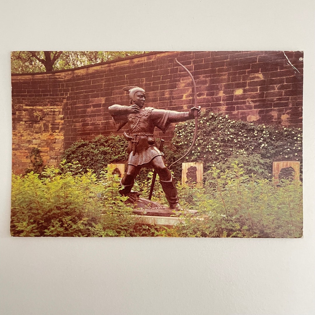 Vintage Robin Hood Postcard, 1970s Nottingham Postcard, Stamp ...