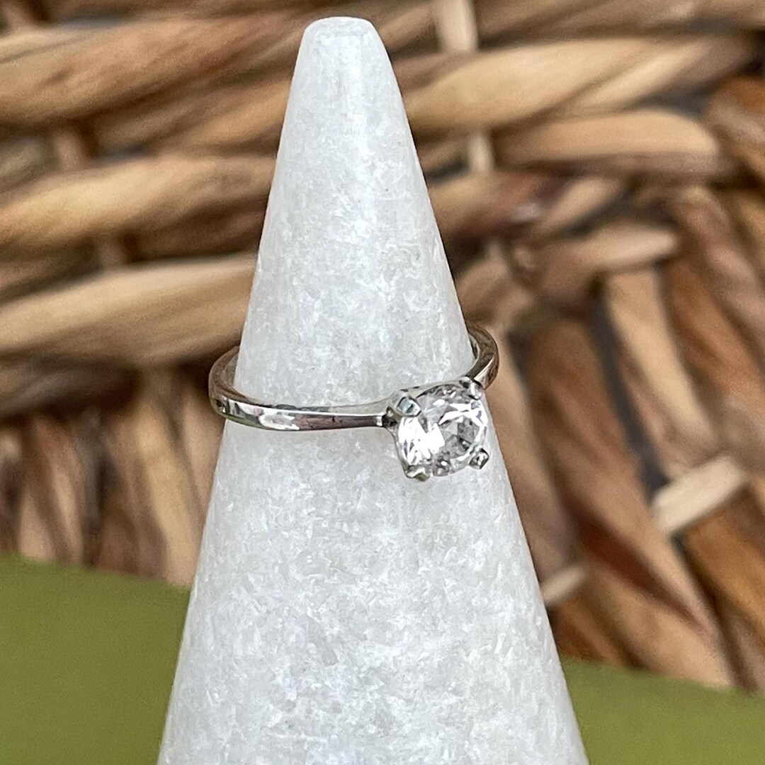 Vintage Avon Y2K Sterling Silver 925 Ring Size N, Cubic Zirconia ...