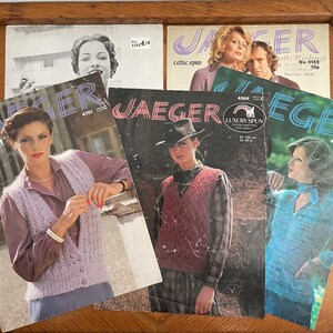 Jaeger Vintage Knitting Pattern Bundle X5 1960s 1970s - Etsy