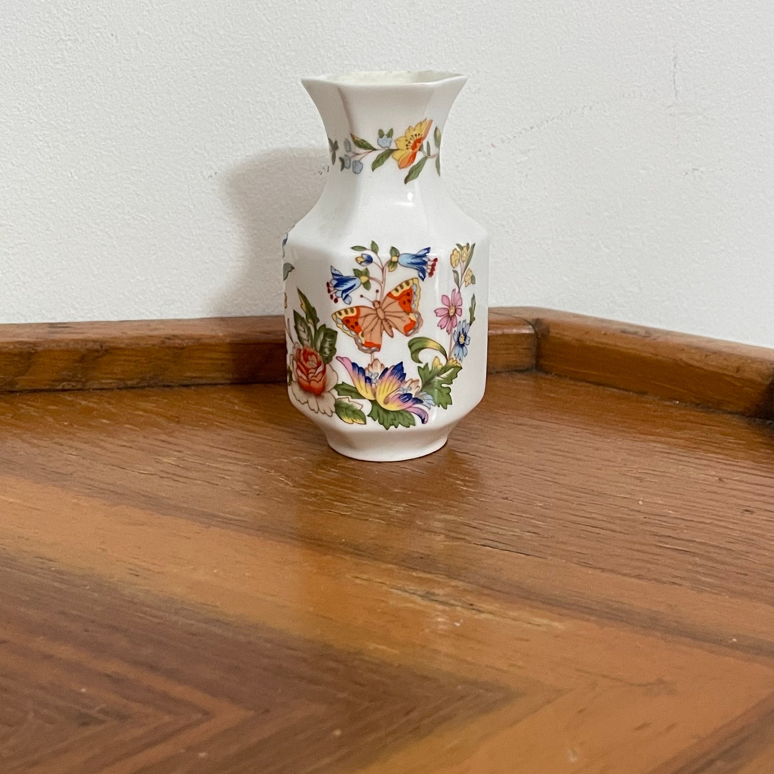 Vintage Aynsley Fine English Bone China Vase, Vintage Dainty Floral Bud ...