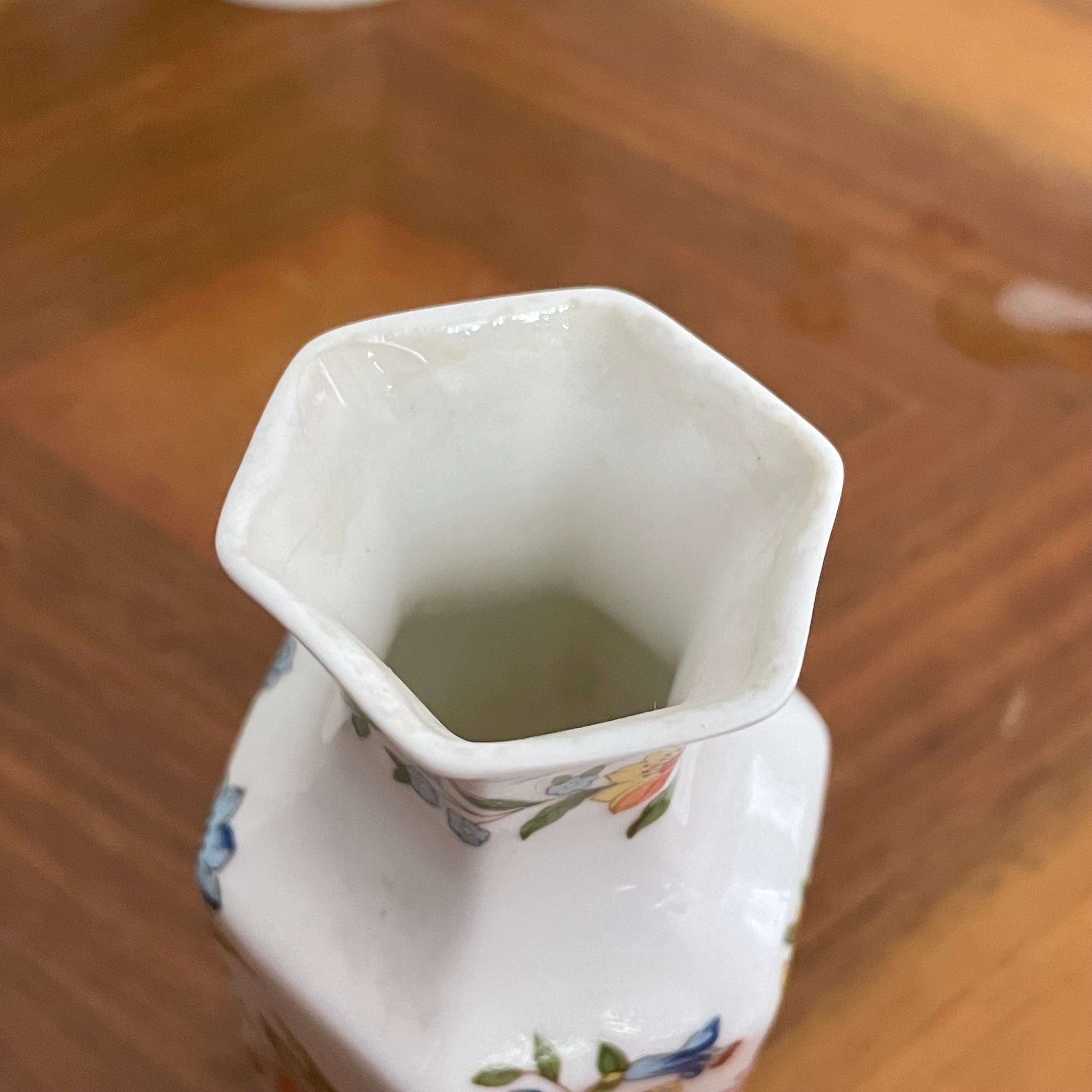 Vintage Aynsley Fine English Bone China Vase, Vintage Dainty Floral Bud ...