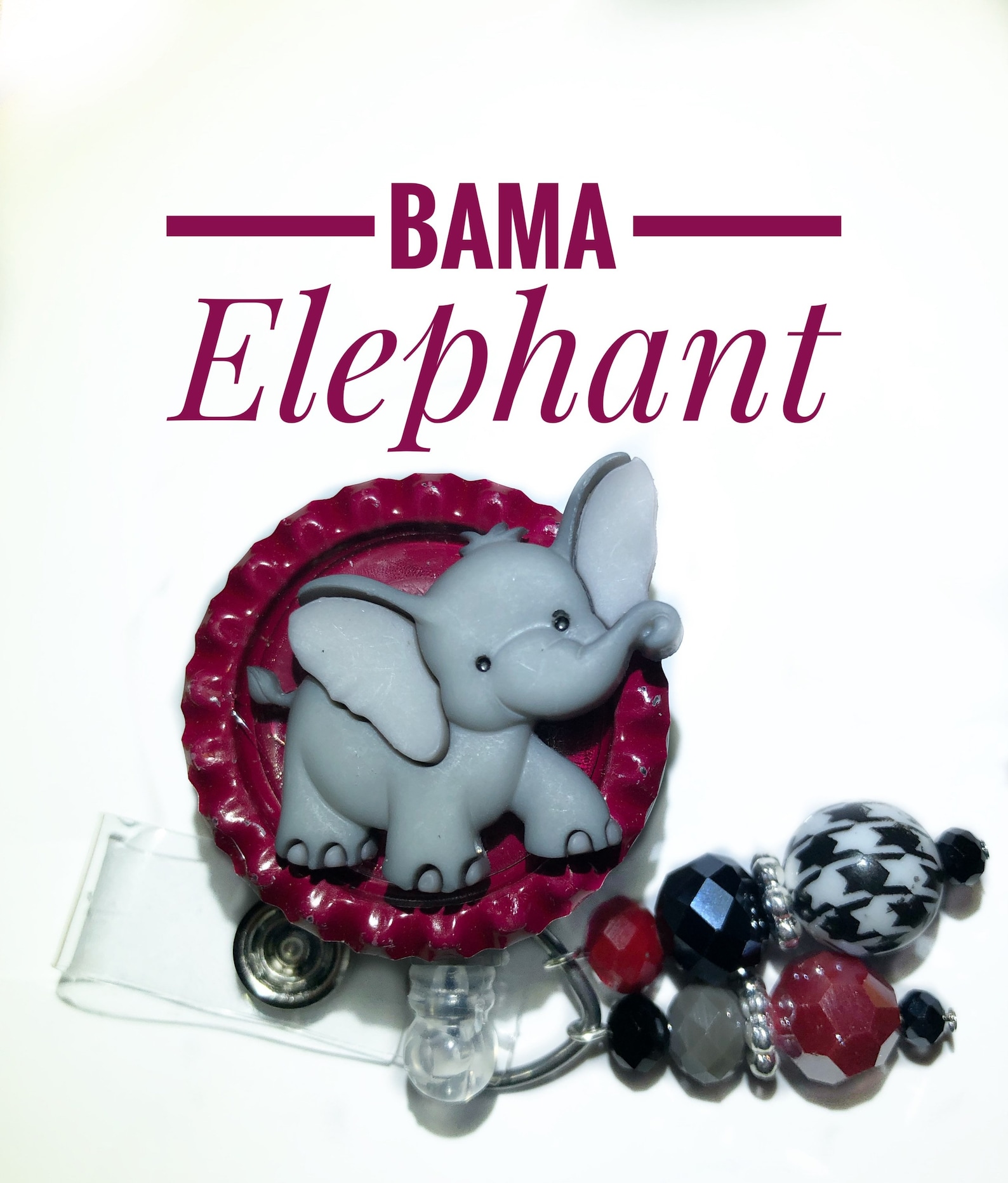 Bama Elephant Badge Reel - Etsy