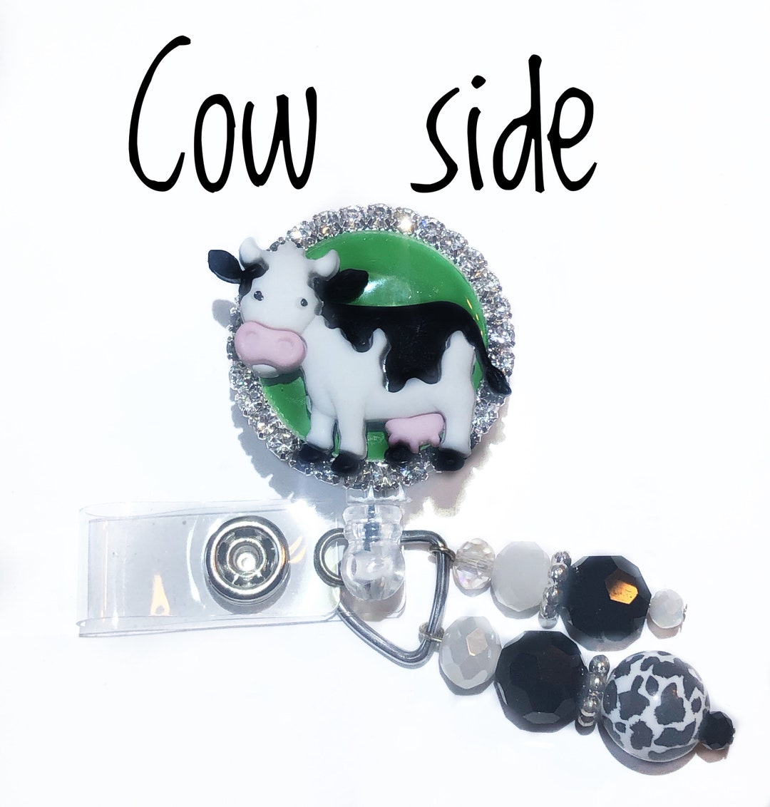 Cow Badge Reel - Etsy