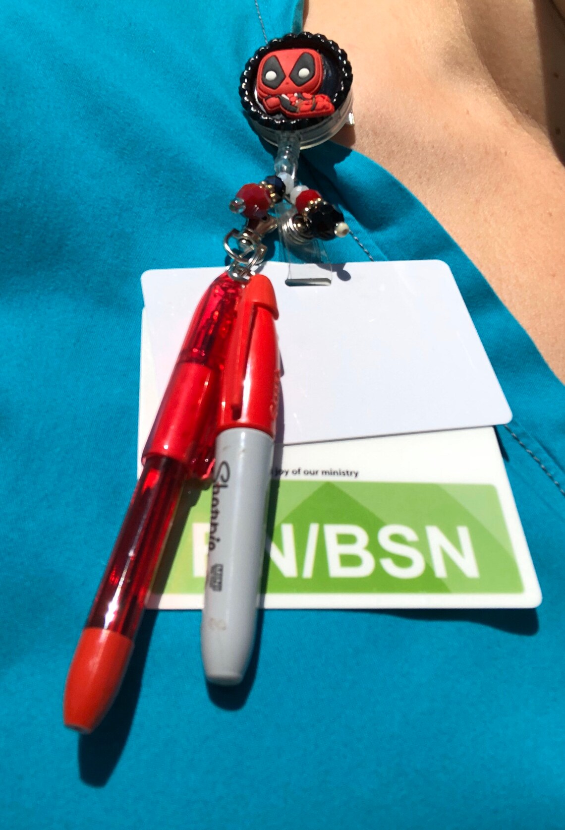 Badge Reel Accessory, Mini Sharpie & Mini Ink Pen - Etsy