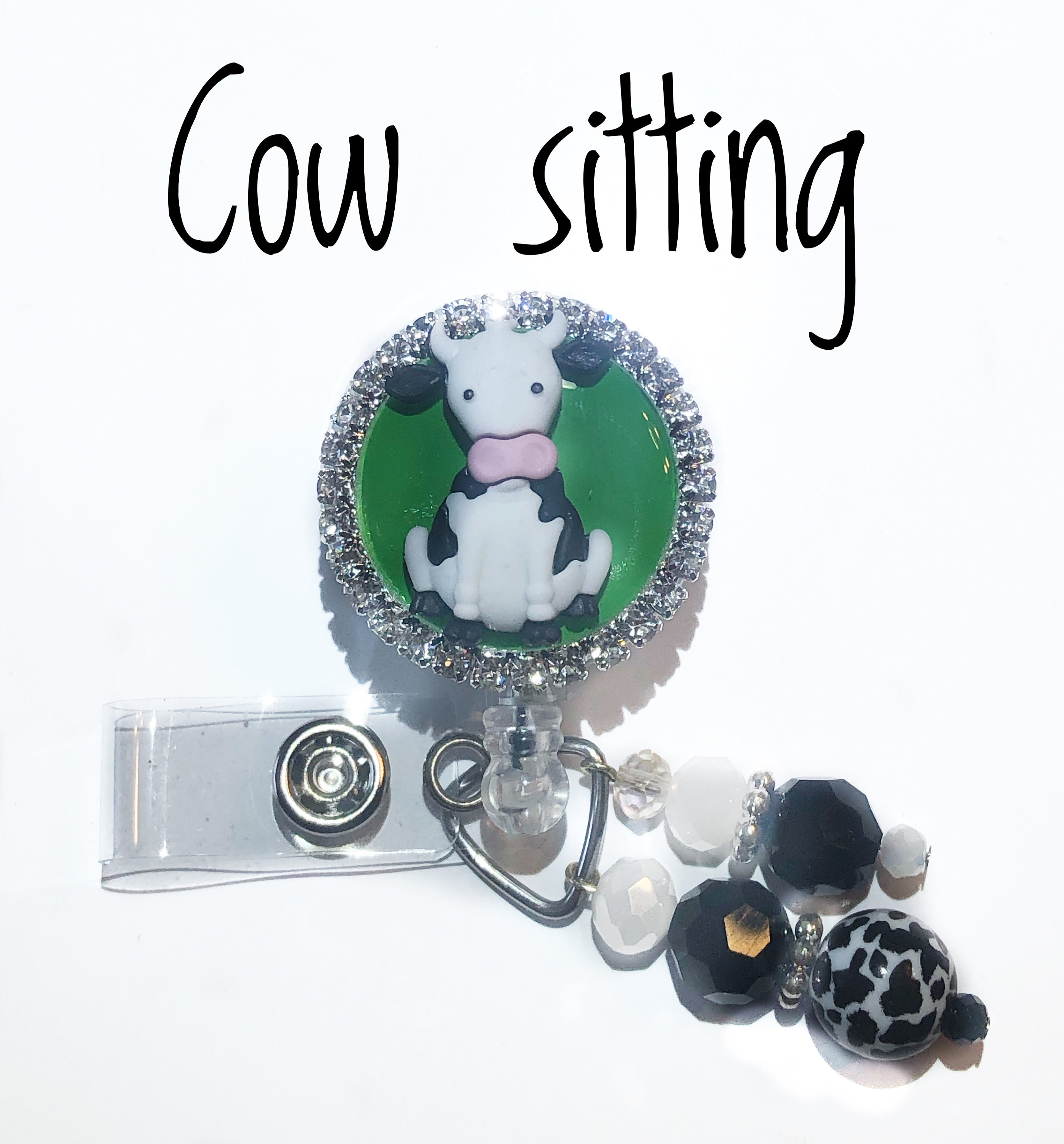 Cow Badge Reel - Etsy