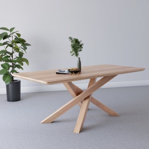 OAK Wood Table Base CROSSOVER Frame Table Runners - Etsy