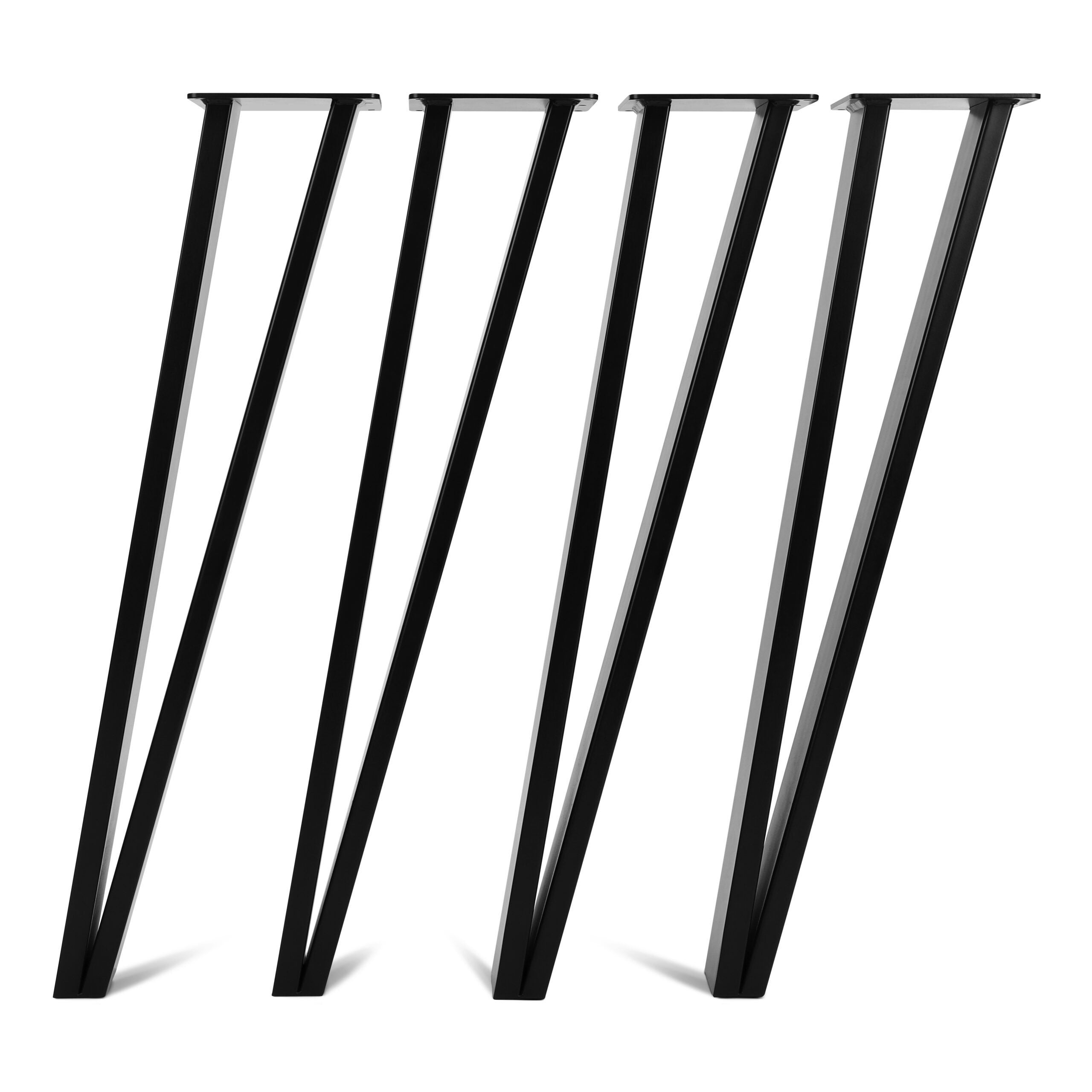 4 X Hairpin Tapered Table Legs Durable Table and Bench Legs, Metal Legs ...