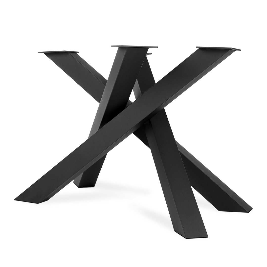 Metal Table Base CROSSOVER Frame Table Runners Steel Metal Dining Table ...