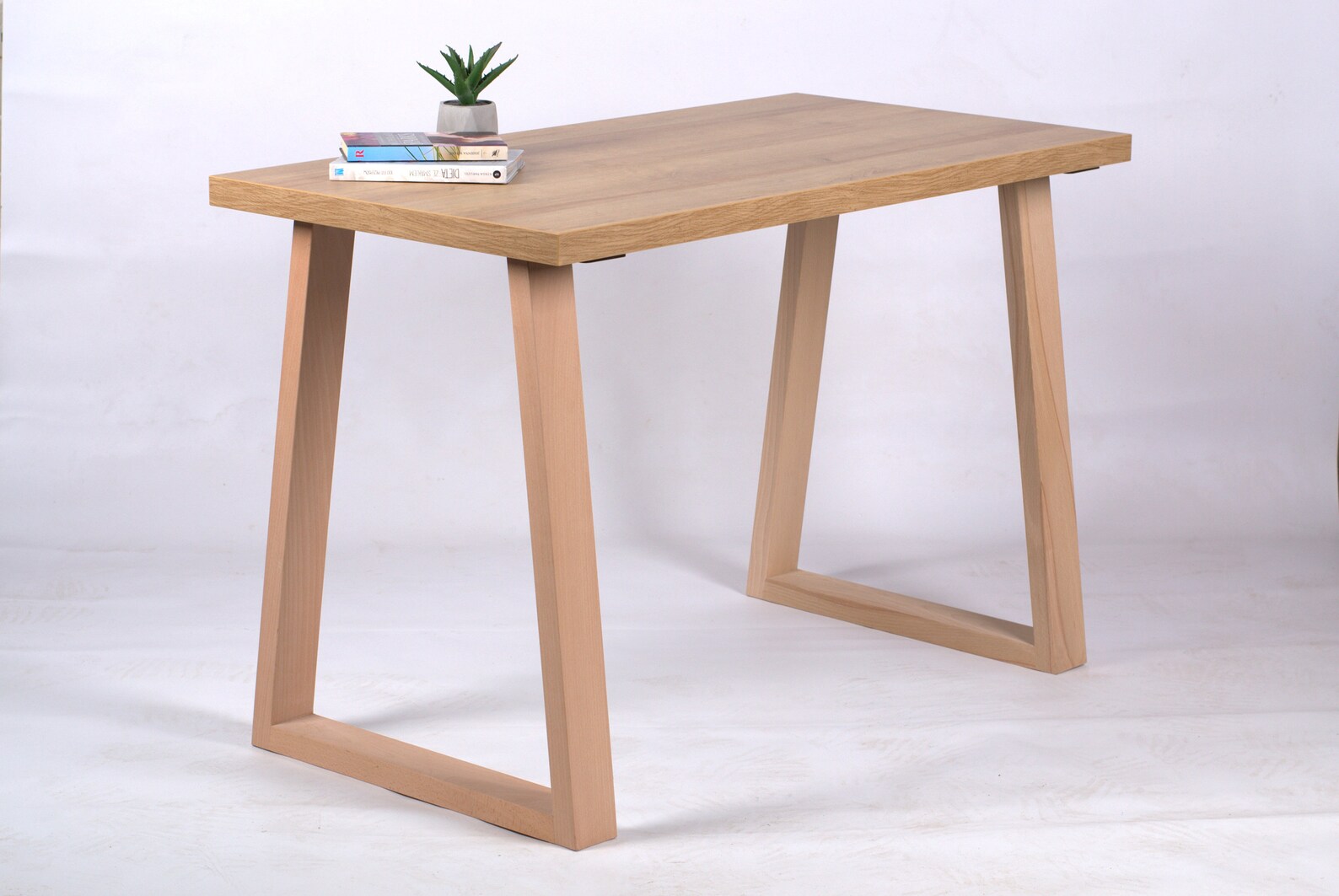 Trapezium Frame Oak Legs, Wood Oak Legs - Heavy Duty Table Legs Oak - Etsy