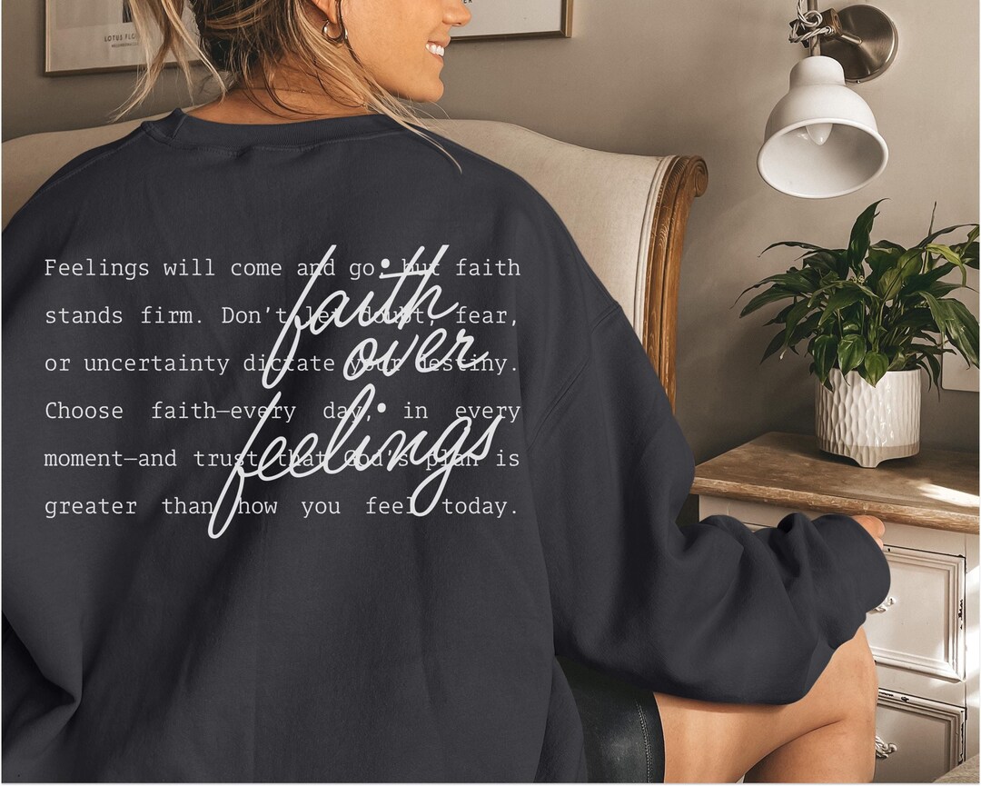 Faith Over Feelings Motivational Png Svg, Motivational DTF, Faith T ...