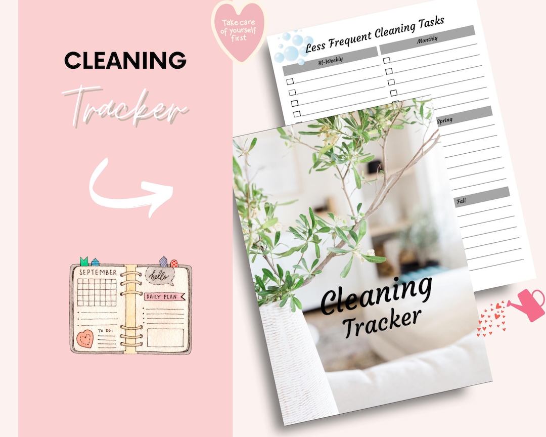 Printable Cleaning Tracker | Home Organization Planner PDF | Daily ...