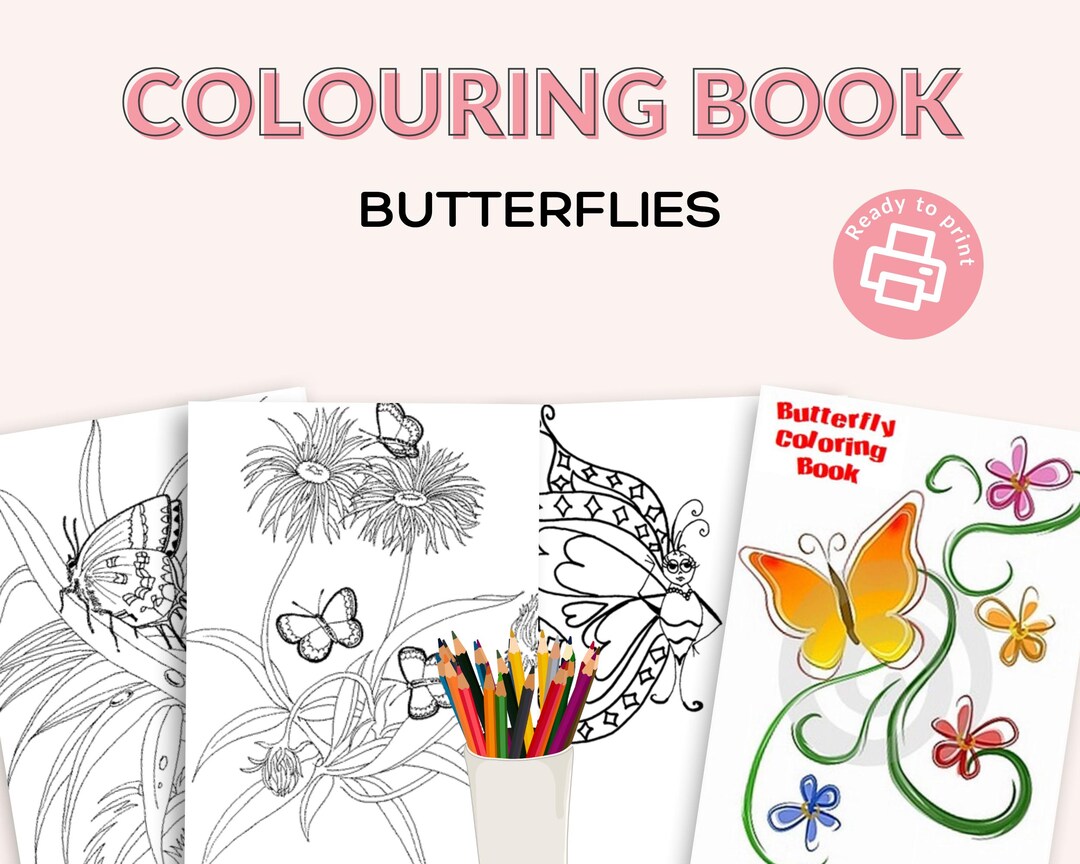 Printable Butterfly Colouring Book | 20 Beautiful Nature-inspired Pages ...