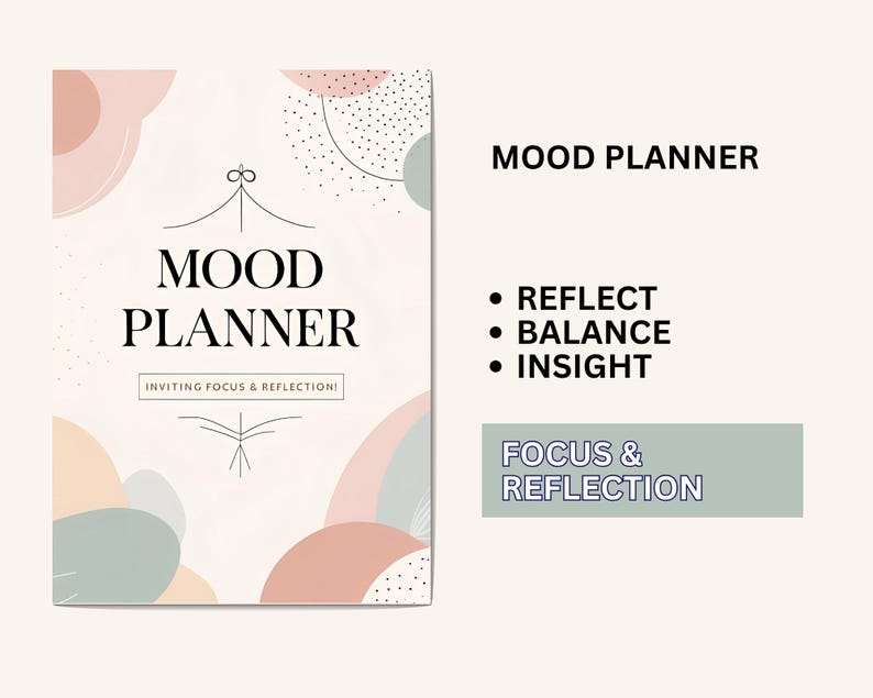 Mood Tracker PDF | Printable Digital Emotional Wellness Tracker, Daily ...