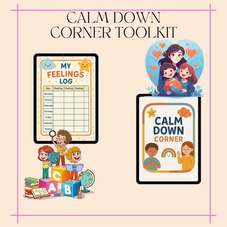 Calm Down Corner Toolkit for Kids – Printable Emotions & Coping Bundle ...