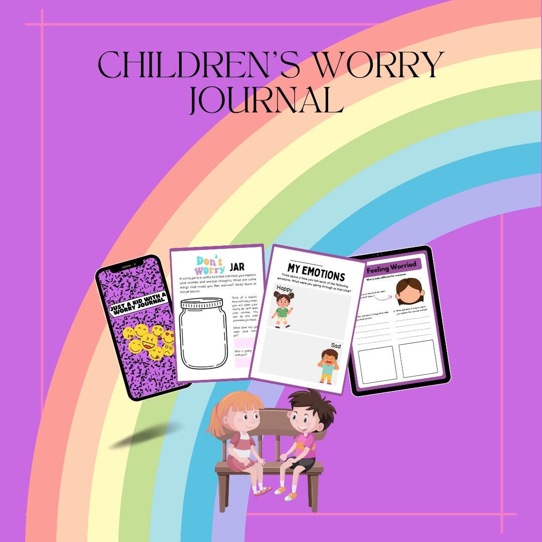 Kids Worry Journal Printable: Anxiety & Feelings Support (digital ...